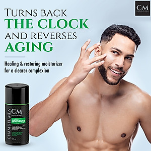 CHAMUEL MEN Daily Face Cream for Men with 2.5% Retinol Anti-Aging Moisturizer for Fine Lines, Dark Spots, and Wrinkles - Overnight Lotion