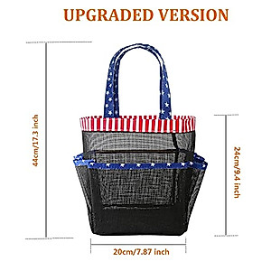 LCXYYY Mesh Shower Caddy, Portable Shower Bag Tote Hanging Toiletry for Bathroom Gym Travel Beach& Camping Dorm with Handle