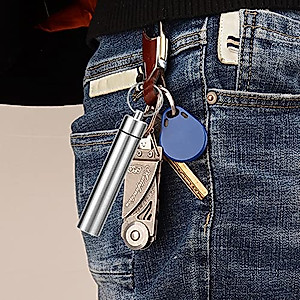 bonmall Dental Teeth Pick Stainless Steel Toothpick Set Reusable Tooth Stains Remover Dental Tool Teeth Cleaning Tools with Holder for Outdoor Picnic, Camping, Travel (7PCS/Set)