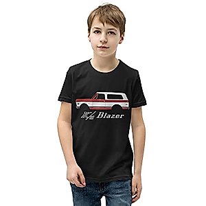 1971 Chevy K5 Blazer CST Red and White Vintage Truck Owner Youth Short Sleeve T-Shirt