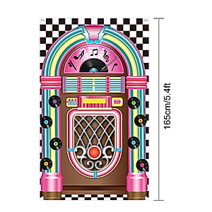 Jukebox Cutout Banner 50's Rock and Roll Banner Backdrop Birthday Party ...