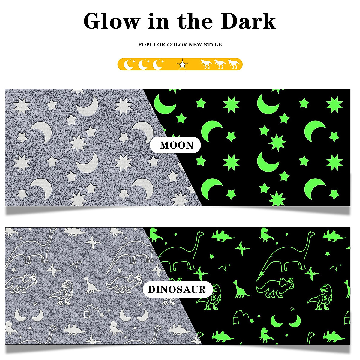 Eanpet Large Playroom Rug for Kids Glow in The Dark Star Area Rugs for Boys Girls Toddlers Bedroom Decorative 5x7 Grey Play Mat for Babies 1-3 Years