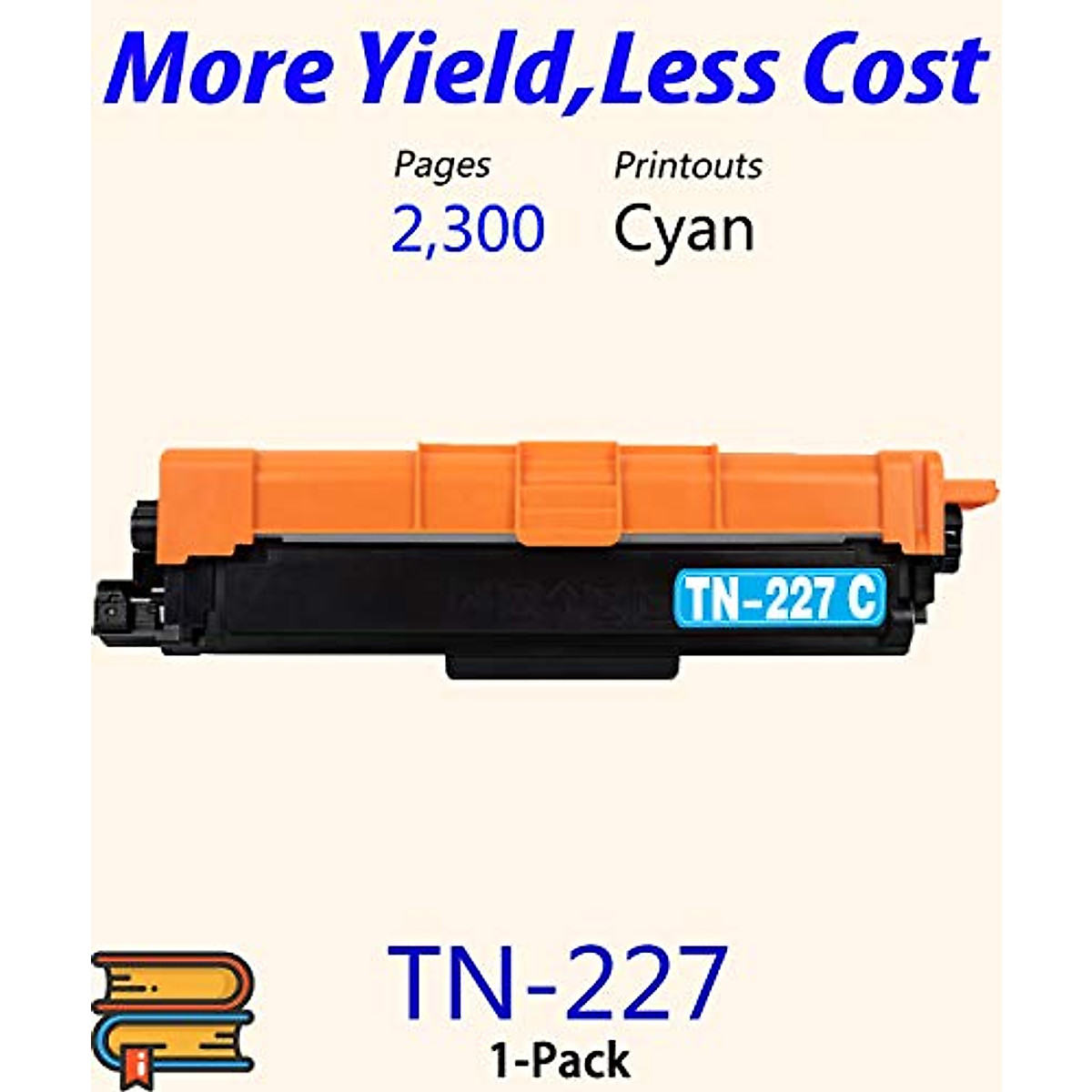 (1-Pack, Cyan) ColorPrint TN227 Compatible Toner Cartridge Replacement for Brother TN-227 TN227C TN-223 TN223 Work with MFC-L3770CDW MFC-L3750CDW HL-L3230CDW HL-L3290CDW HL-L3210CW MFC-L3710CW Printer