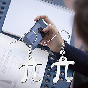Unisex Pi Sign Earring Back to School Gift Science Jewelry (earring)
