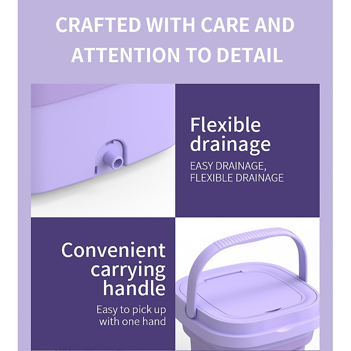 9L Large Capacity Small Portable Washing Machine, Mini Washer and Dryer Combo Deep Cleaning for Underwear, Baby Clothes, or Small Items Folding Washing Machine for Apartment Dorm RV and Travel