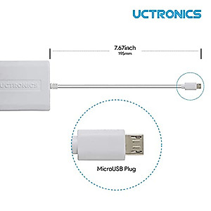 UCTRONICS Upgraded Raspberry Pi Zero Ethernet and Power, Micro USB to Ethernet/PoE Adapter for Fire TV Stick, Chromecast, Google Mini, Wyze Cams and More, IEEE 802.3af Compliant