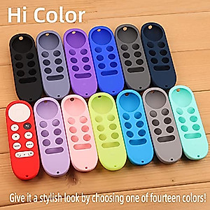 Silicone Case for Chromecast with Google TV 2020 Voice Remote Protective Cover for 2020 Chromecast Voice Remote (Black)