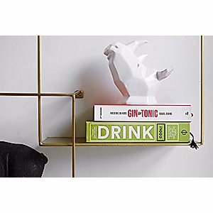 kimisty Set 3 Metal Intersecting Wall Shelves, Decorative Floating Shelves, Shadow Box Style Deep Black Metal Shelving, 14, 12 and 11 Inch (Set 3 Gold)