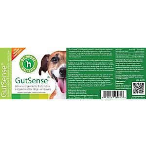 Dr. Dobias - GutSense, Advanced Prebiotic & Probiotics for Dogs, Canine-Specific Dog Probiotics, Dog Supplement for Healthy Digestion, Good Bowel Movement & Immune System, Pet Supplies, 60 Capsules