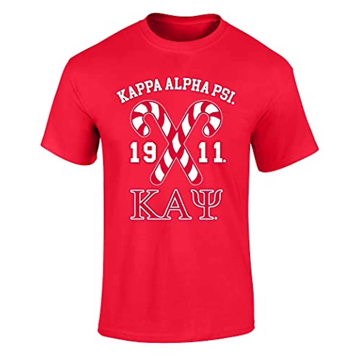 Kappa Alpha Psi Fraternity Canes Graphic Print Short Sleeve T Shirt Red X-Large Regular