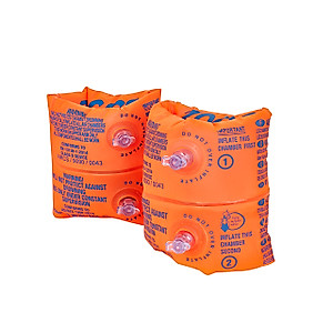 Zoggs Swimming Aid Children's Easy Inflate And Trade Roll-ups - Orange, 1-6