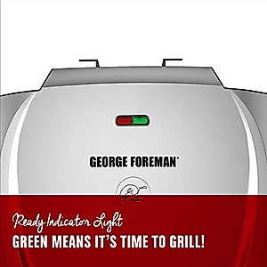 George Foreman 9-Serving Basic Plate Electric Grill and Panini Press, 144-Square-Inch, Platinum, GR2144P