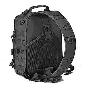 Hebetag Nylon Sling Bag Hiking Backpack for Men Women Travel Outdoor Tactical Military Camping Walking Mountain Climbing Crossbody Messenger Chest Shoulder Pack Casual Ruckpack