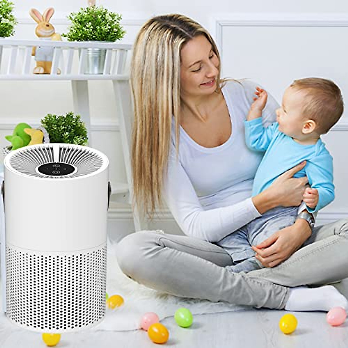 Air Purifier for Home Large Room Pets and Dust Portable Air Purifiers for Dorm Room with True HEPA Filter Effectively Remove 99.97% of Dust Smoke Dander Pollen Odors(USB Charging)