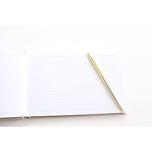 Guest Book: Beautiful Keepsake for Life’s Special Events - Sign In Book for Wedding Reception, Baby Shower, Funeral and Vacation Home - 100 Pages, Ribbon Bookmark and Gold Foil