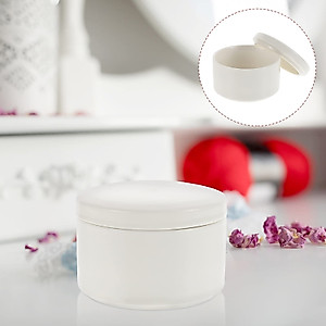 Zerodeko Ceramic Jewelry Box White Ceramic Jewelry Case Ring Holder Trinket Jewel Box for Wedding Anniversary Birthday Bridal Gift White