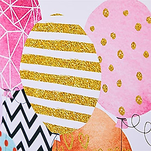 SUNCOLOR 16.5" Extra Large Gift Bags for Birthday Party with Tissue Paper(2 Pack, Balloon)