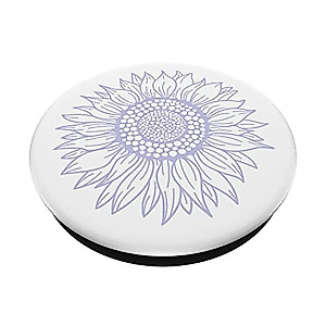 Sunflower Floral Flower - Purple-Lavender PopSockets Swappable PopGrip