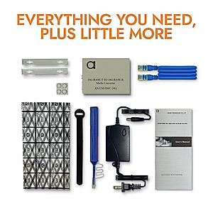 ADnet 10 Gigabit Fiber to 10G Copper UTP Ethernet Media Converter - Open SFP+ 10Gb Slot - 10G Base-T to 10G Base-R - Cat7 UTP 1m Cable in Set - 10 Gbps Gbit Fiber Optic Converter