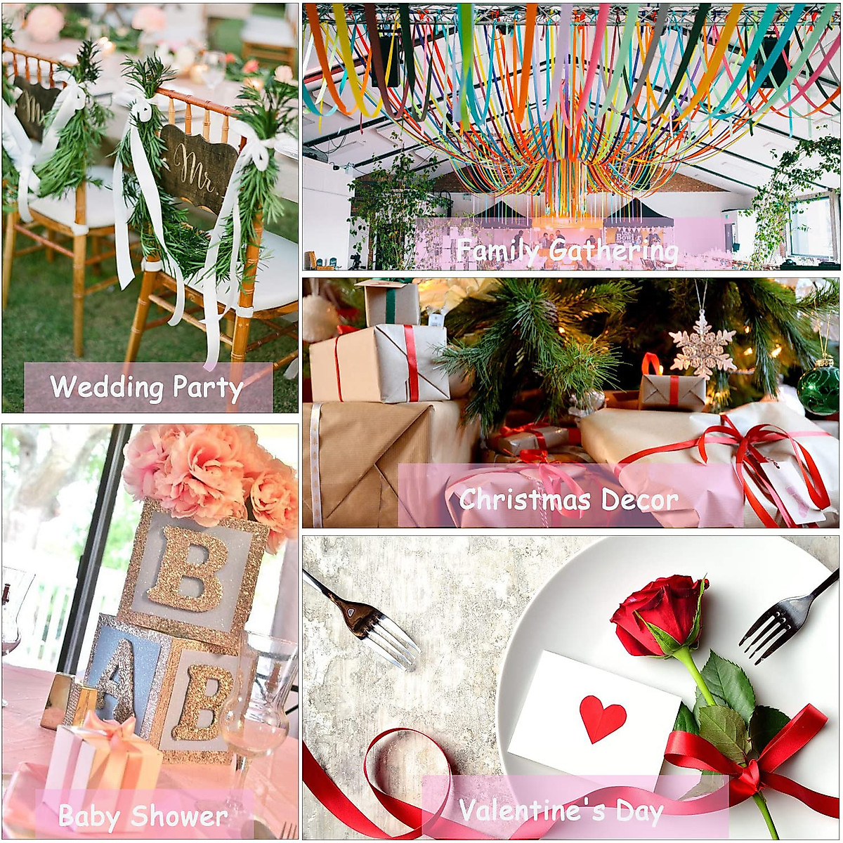 Rose Gold Ribbon 1-1/2 Inch x 25 Yards, Rose Pink Satin Fabric Silk Ribbon for Gift Wrapping, Hair Bows Making, Floral Bouquets, Wreaths, DIY Sewing Projects, Wedding, Baby Shower and Handmade Trims