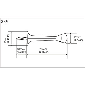 QCAA Rubber Tip Heavy Duty Solid Rigid Door Stop, 3", Zinc Die Cast, Nickel, 5 Pack, Made in Taiwan
