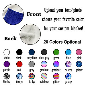 InterestPrint Custom Photo Blanket, Personalized 8 Photo White Bed Blanket for Men Women, Birthday Christmas Halloween