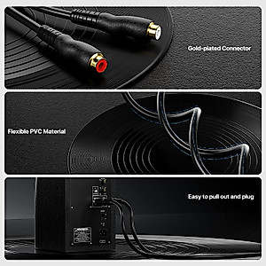 EBXYA XLR to RCA Y Splitter Cable - XLR Male to Double RCA Female Microphone Cord Adapter 3 Feet, Black