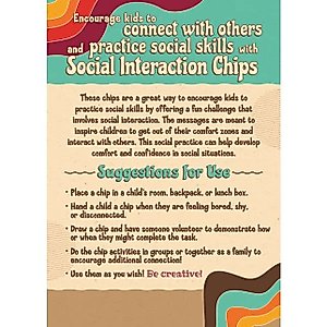 Really Good Stuff Classroom Social Interaction Chips – Set of 40 – Practice Social Skills & Communication with Others –Encourage Confidence – Social-Emotional Learning – SEL for the Home and Classroom