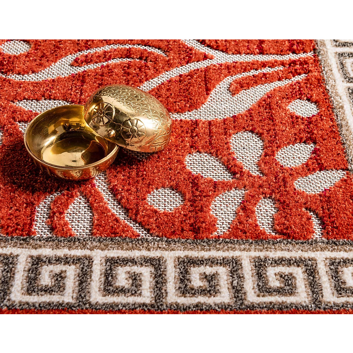 Unique Loom Outdoor Botanical Collection Area Rug - Atlanta (9' x 12' Rectangle, Cream/ Beige)