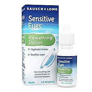 Contact Lens Solution by Bausch & Lomb, for Rewetting Soft Contact Lenses, 1 Fl Oz
