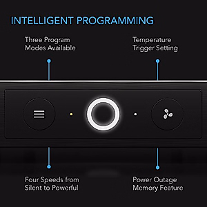 AC Infinity AIRCOM S7, Quiet Cooling Fan System 12" Top-Exhaust for Receivers, Amps, DVR, AV Cabinet Components