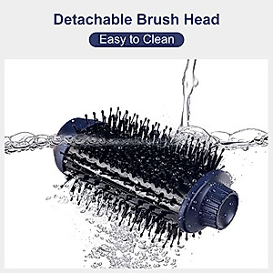 Hair Dryer Brush Set, IG INGLAM 4 in 1 Blowout Brush, Negative Ion Detachable Hair Dryer & Styler Volumizer Hot Air Hair Dryer Brush with 2 Styling Brush Heads, Prussian Blue
