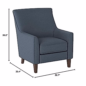 Amazon Brand – Stone & Beam Cheyanne Modern Living Room Accent Arm Chair, 30.7"W, Denim Blue