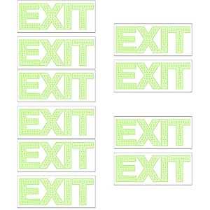 OSALADI 5sets Export Sticker Signs Stickers Exit Sign Protection Sticker Exit Sticker Shopping Mall Exit Decal Sign Sticker Direction Indicator Sticker Glowing Sticker The Pet 2sheets*5