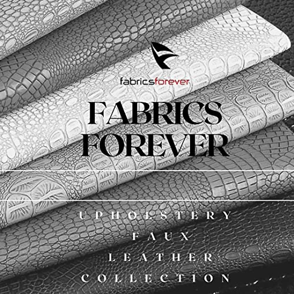 FABRICS FOREVER - Faux Leather Anaconda Snake Skin Black White Upholstery Fabric by The Yard - 54’’ Wide | Black White Snake Skin Vinyl Fabric Material Faux Leather Sheets for DIY, Upholstery Crafts
