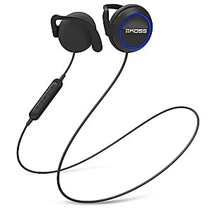 Koss BT221i Wireless Bluetooth Ear Clips, In-Line Microphone, Volume Control and Touch Remote, Sweat Resistant, Black