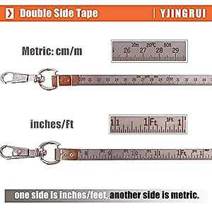 20M/66Ft Stainless Steel Oil Tank Gauging Tapes Explosion-proof Oil Gauging Tape with Brass Plumb Bob