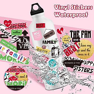 30 Sheet Family Friend Theme Scrapbooking Sticker Decals 500 Pieces Waterproof Vinyl Happy Family Friend Memories Sticker Decor for Family Album Scrapbooking Embellishment Art Project (Family Theme)