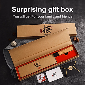 Ink Plums 6.7 Inch Kitchen Usuba Knife,Vegetable Cleaver Knife Asian Nakiri Knife,Stainless Steel With Hand-forged,Olivewood Handle and Gift Box for Family & Restaurant
