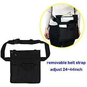 newganbo Waitress Apron Server Aprons Serving Aprons for Waitresses Cute Reusable Restaurant Teacher Money Pouch with Adjustable Belt and Shoulder Strap