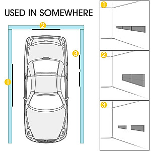 Garage Wall Protector 4 Pack Car Door Corner Edge Waterproof Bumper Guard Protector High Density Self Adhesive Foam Pad for Parking Vehicle 11.8" x 3.9" x 0.8"