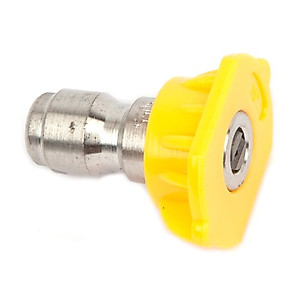 Forney 75154 Pressure Washer Accessories, Quick Connect Spray Nozzle, Chiseling, 15-Degree-by-5.5mm, Yellow