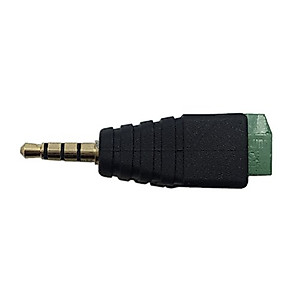 Cerrxian 3.5mm 4 Pole Stereo TRRS Audio Video Male to 4 Screw Terminal Female Headphone Replacement Solderless Balum Converter Adapter (2-Pack)