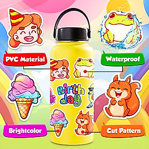 500 Pcs Cute Stickers for Kids, Water Bottle Stickers, Waterproof Vinyl Aesthetic Sticker for Laptop Scrapbook Skateboard Computer Mixed Colorful Sticker Packs for Kids Teens Adults Girls