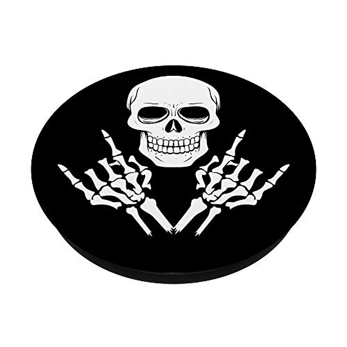 Rock Hands Skull Skeleton On Black Background PopSockets PopGrip: Swappable Grip for Phones & Tablets