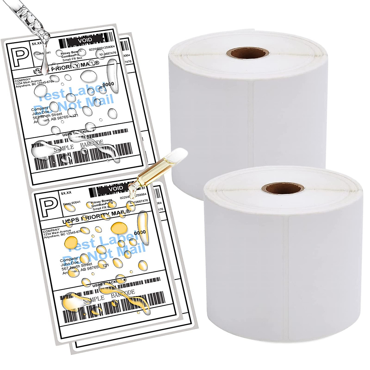 9527 Product 4x6 Direct Thermal Shipping Labels for Zebra 2844 ZP-450 ZP-500 ZP-505,Blank,450 Labels/Roll, 1" Core,Total 4 Rolls