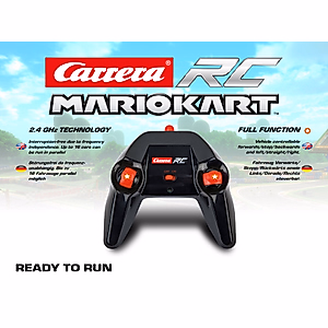 Carrera RC Official Licensed Mario Kart Mach 8 Luigi 1: 18 Scale 2.4 Ghz Remote Radio Control Car with Rechargeable Lifepo4 Battery - Kids Toys Boys/Girls, (Model: 181067)