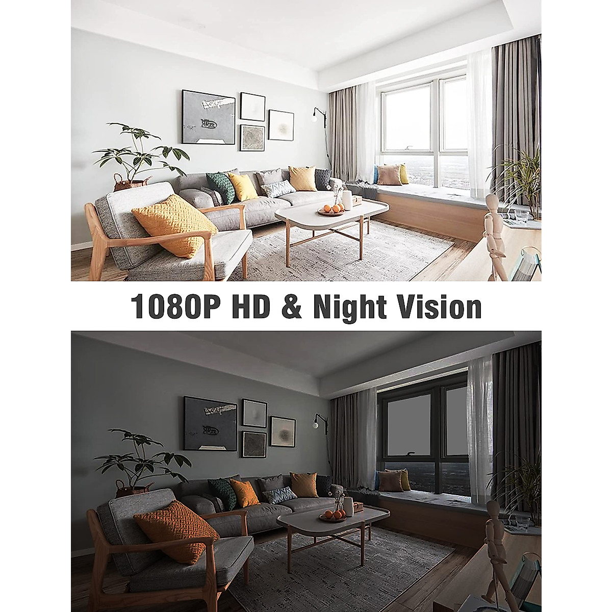 SHELIVE Security Camera Outdoor, Wireless Home Surveillance Camera System with Rechargeable Battery,1080P HD,Waterproof,Night Vision,Motion Detection,2-Way Audio,SD Storage