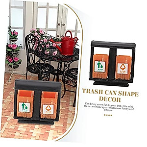 NOLITOY 10 Pcs Micro Landscape Wall Light Small Metal Trash Can with Lid Garbage Toy Trash Can Tin Can Galvanized Trash Can Tiny Recycle Can Tiny Trash Can Child Abs Puzzle Small Model