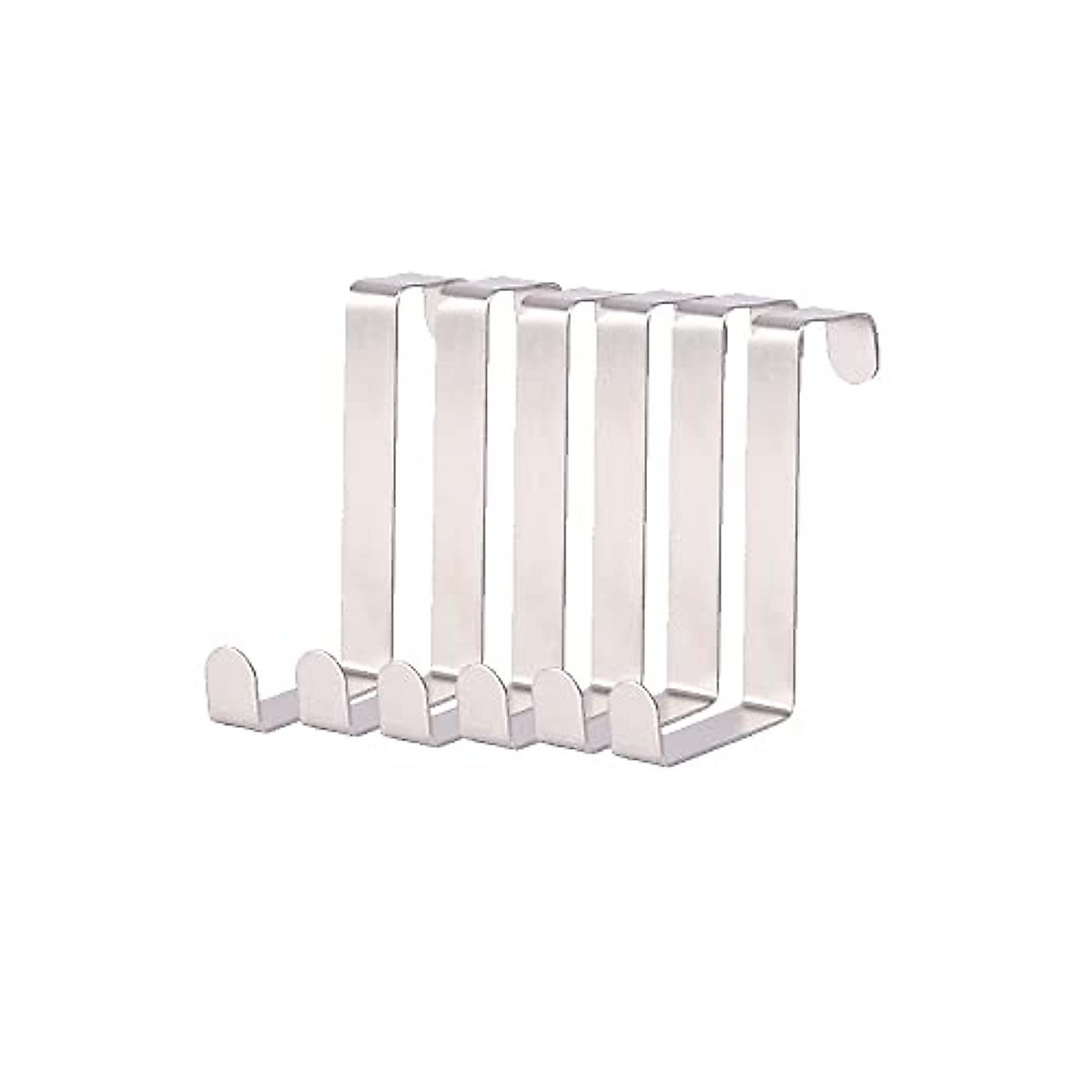 6 Pieces Stainless Steel Single Hook Baseball Caps Rack for Door Mounted Waterproof Stick on Hooks Strong & Durable Towel Rack Organizer Holder Racks